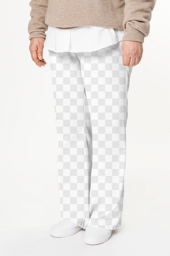 Loose pants png mockup transparent | Free PNG Mockup - rawpixel