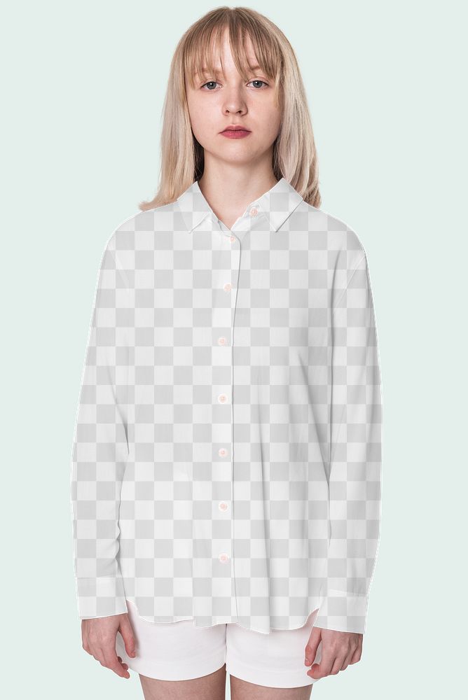Png transparent shirt mockup for girls’ | Free PNG - rawpixel