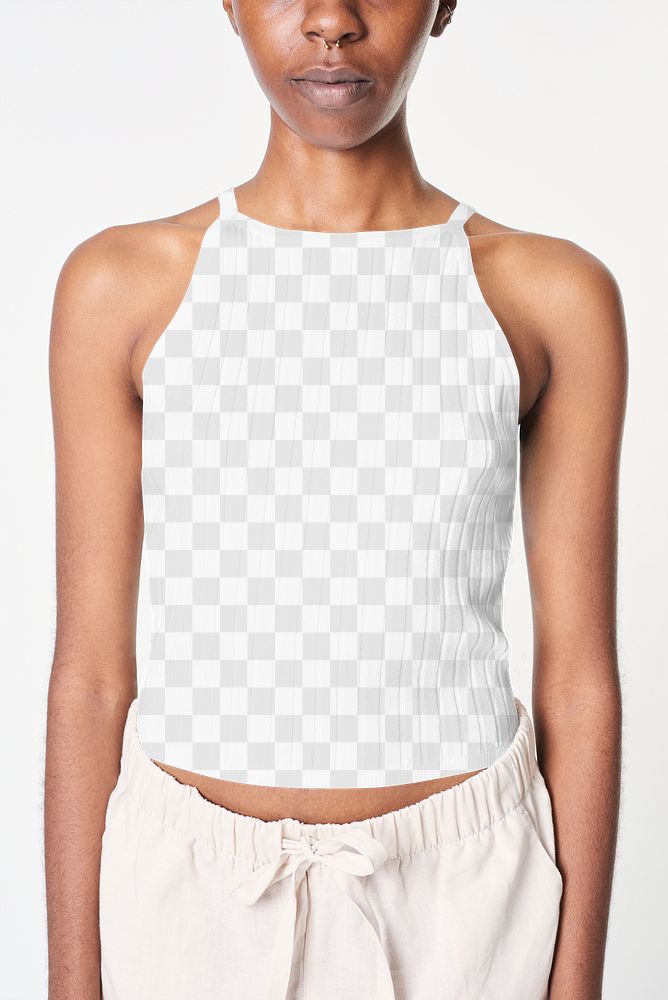 Png women's crop tank top | Free PNG Mockup - rawpixel