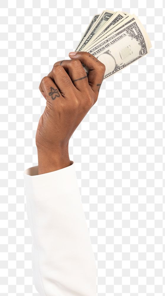 Png Hand holding money mockup | Premium PNG Sticker - rawpixel
