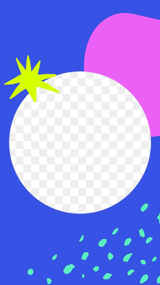 Abstract memphis png frame, transparent | Premium PNG - rawpixel