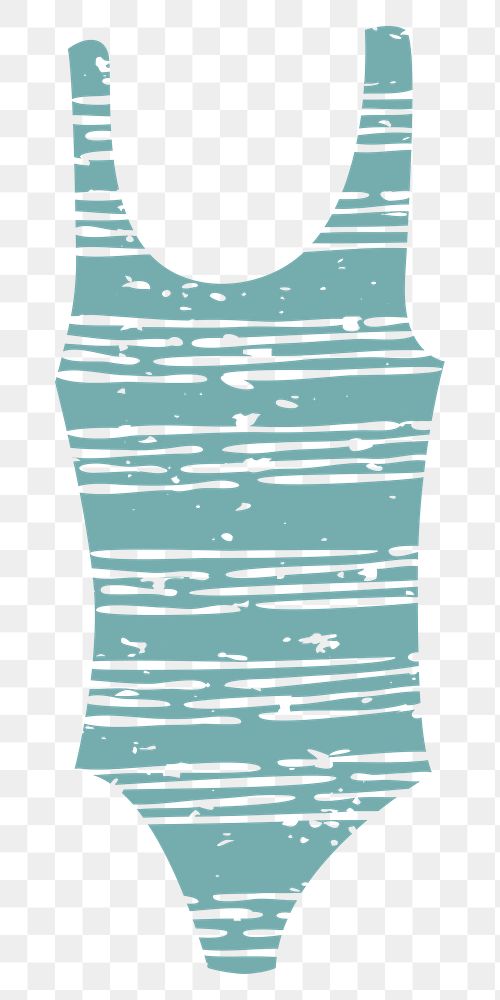 PNG swimsuit printmaking cute sticker | Free PNG Sticker - rawpixel