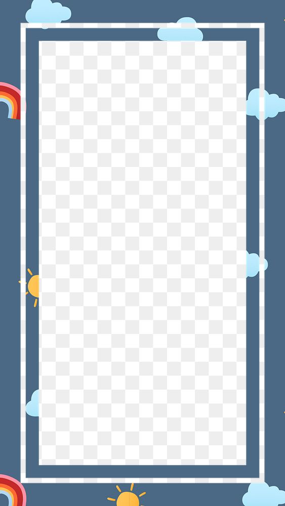 Cute frame png, rainbow pattern | Free PNG - rawpixel