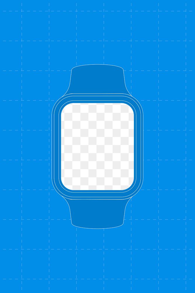 Smartwatch png, transparent screen mockup, | Free PNG - rawpixel