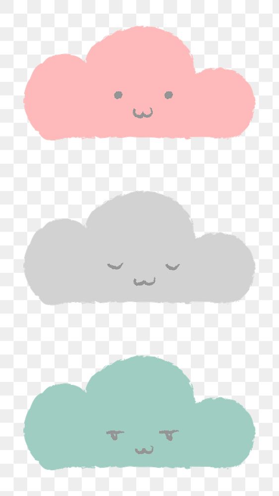Cloud PNG sticker in cute | Premium PNG - rawpixel