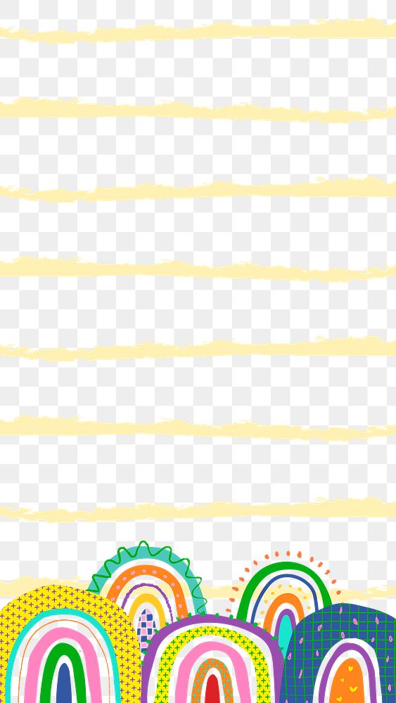 Rainbow PNG, funky doodle transparent | Free PNG - rawpixel