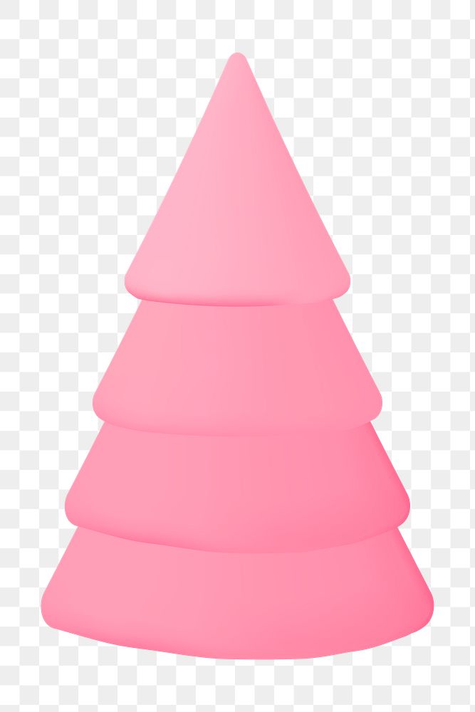 Pink Christmas tree png, 3D | Free PNG Sticker - rawpixel