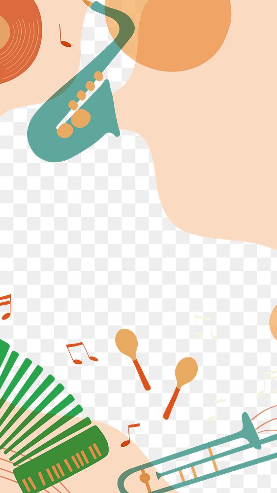 Aesthetic jazz png border background, | Free PNG - rawpixel