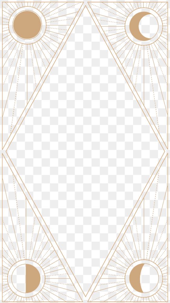 Tarot png frame, gold line | Premium PNG - rawpixel
