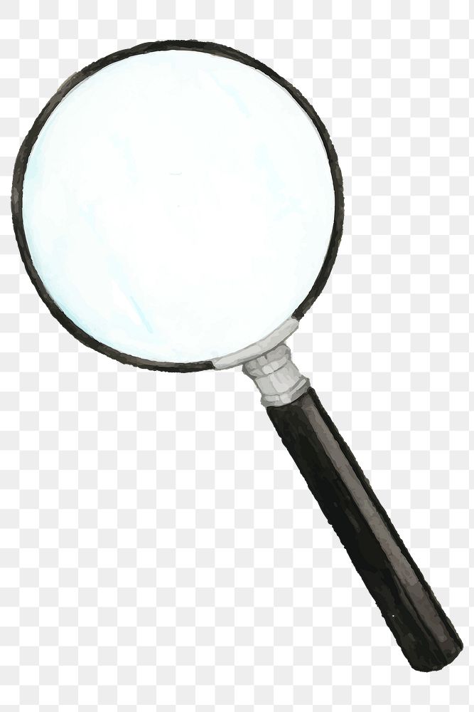 Hand drawn black magnifying glass | Premium PNG Sticker - rawpixel