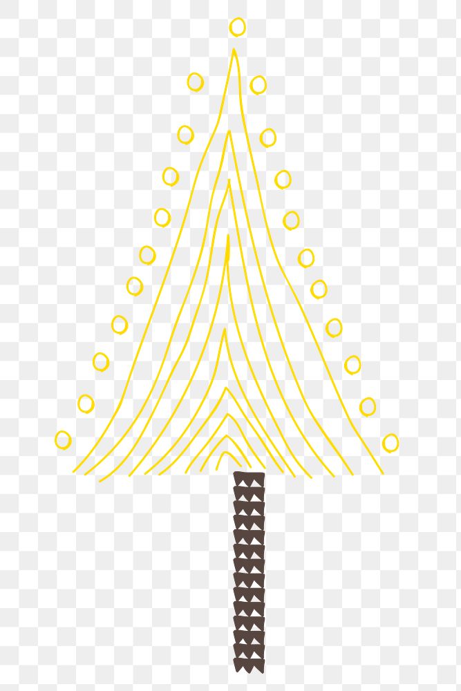 Yellow tree sticker design element | Free PNG Sticker - rawpixel