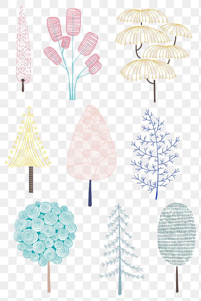 Cute pastel pine tree sticker | Premium PNG - rawpixel