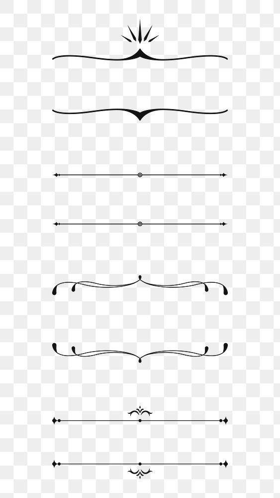 Vintage line frame collection transparent | Premium PNG - rawpixel