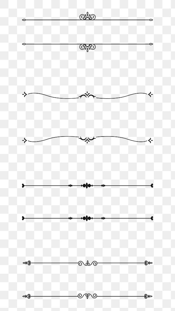 Vintage line frame collection transparent | Premium PNG - rawpixel