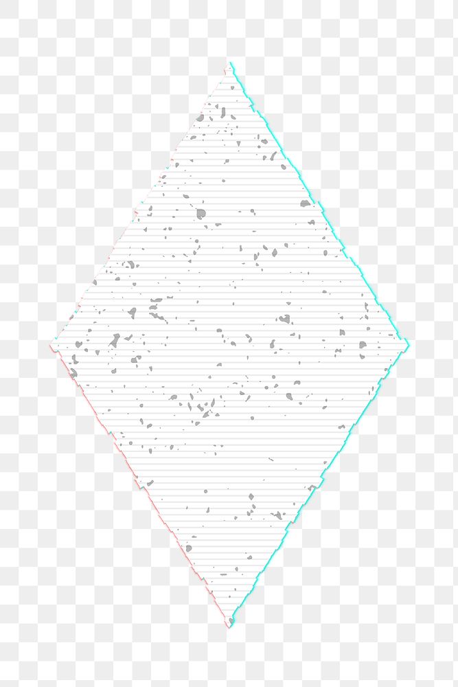 White rhombus shape with glitch | Free PNG Sticker - rawpixel