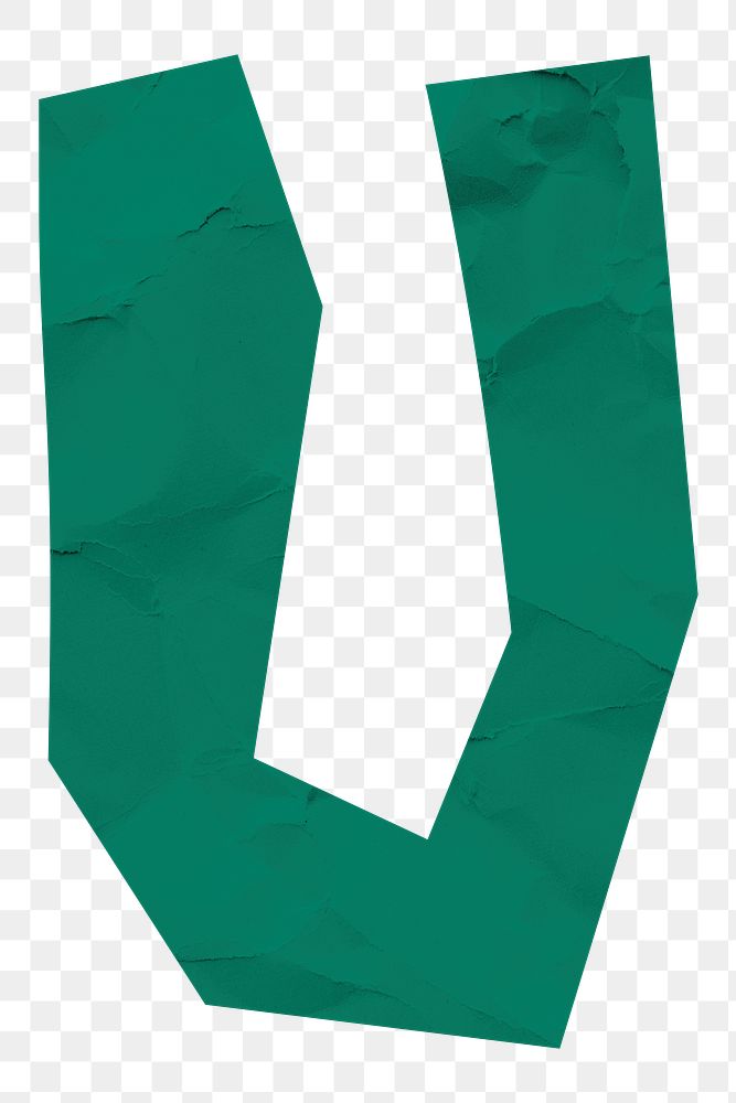 U letter paper cut png | Free PNG Sticker - rawpixel