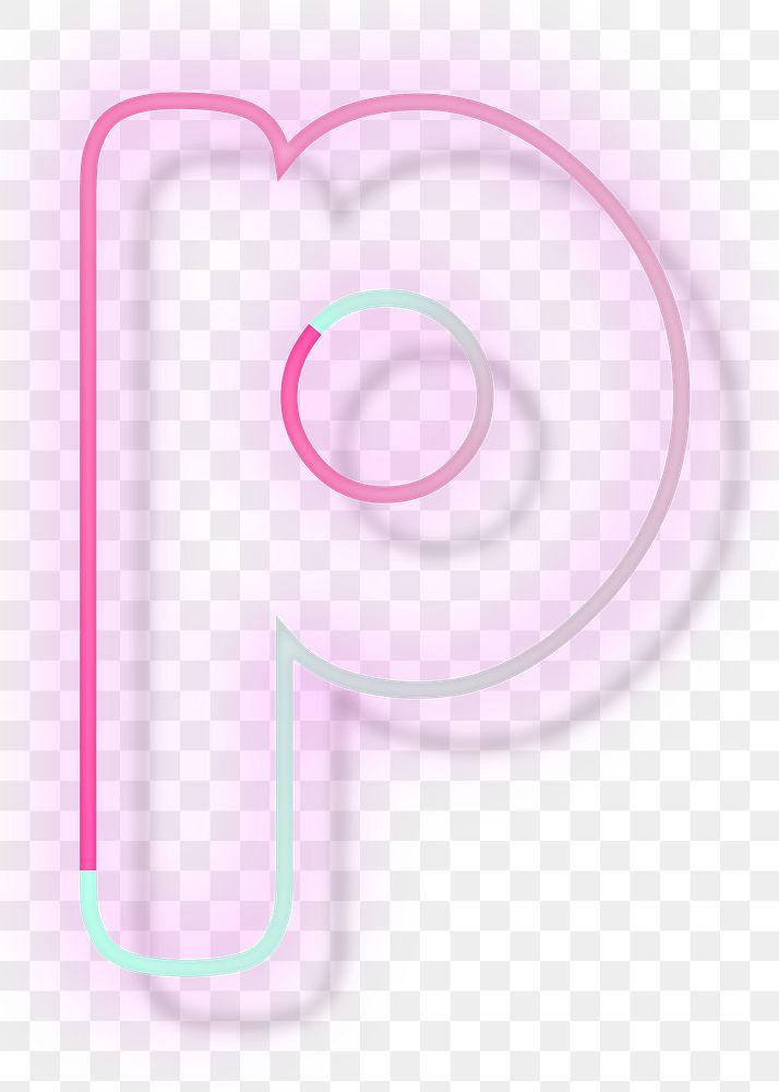 Gradient pink lowercase letter p | Free PNG Sticker - rawpixel