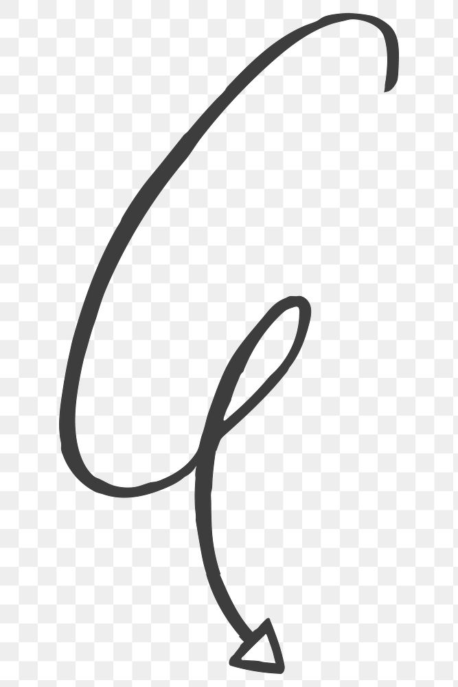 Png twisted arrow doodle in black | Premium PNG Sticker - rawpixel