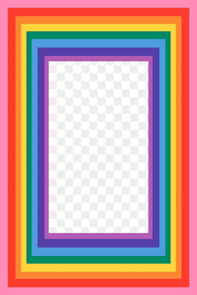 Rainbow frame png LGBTQ pride | Free PNG - rawpixel