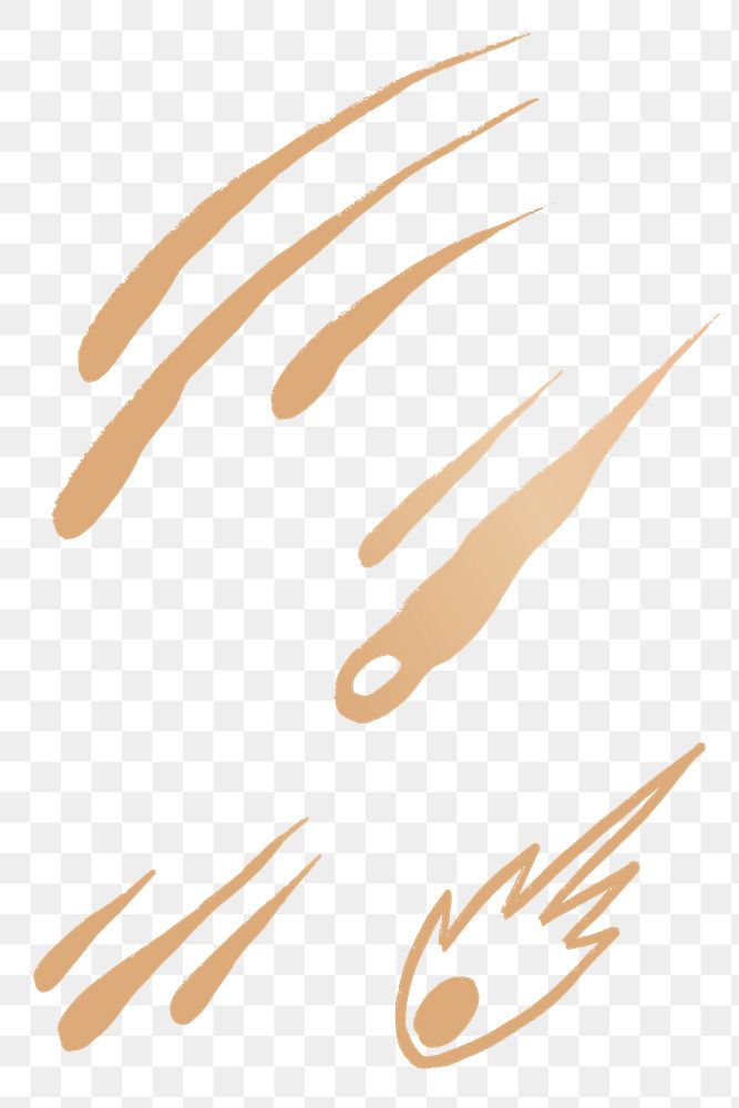 Space comet gold png galactic | Free PNG - rawpixel