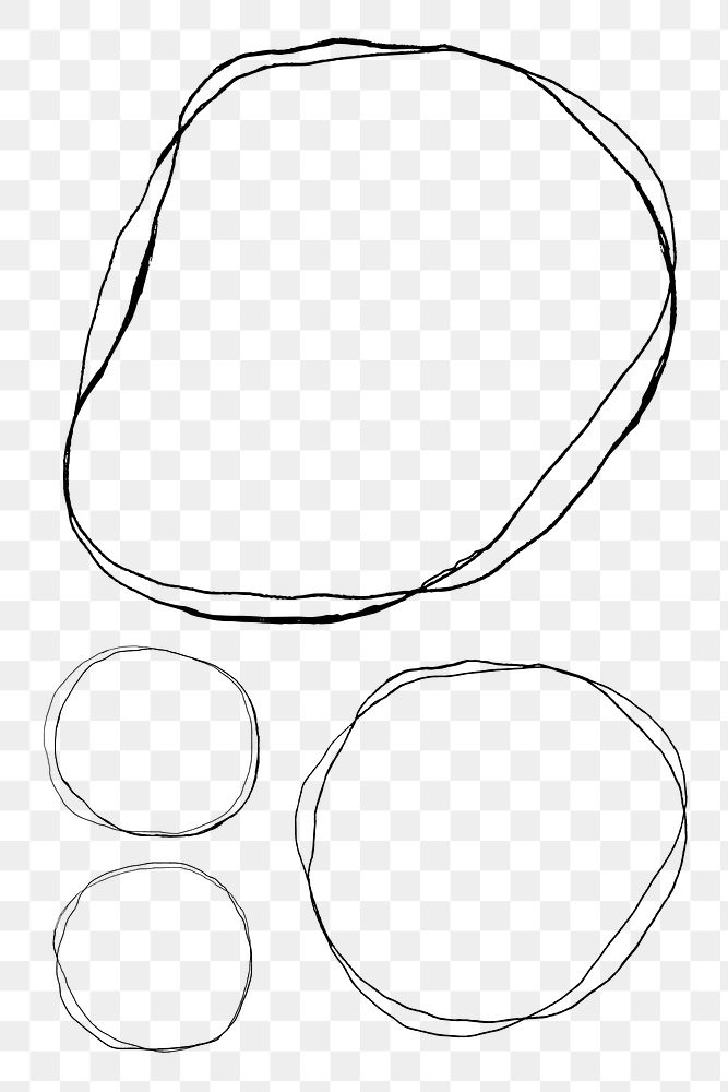 Round doodle frame png sticker | Free PNG - rawpixel