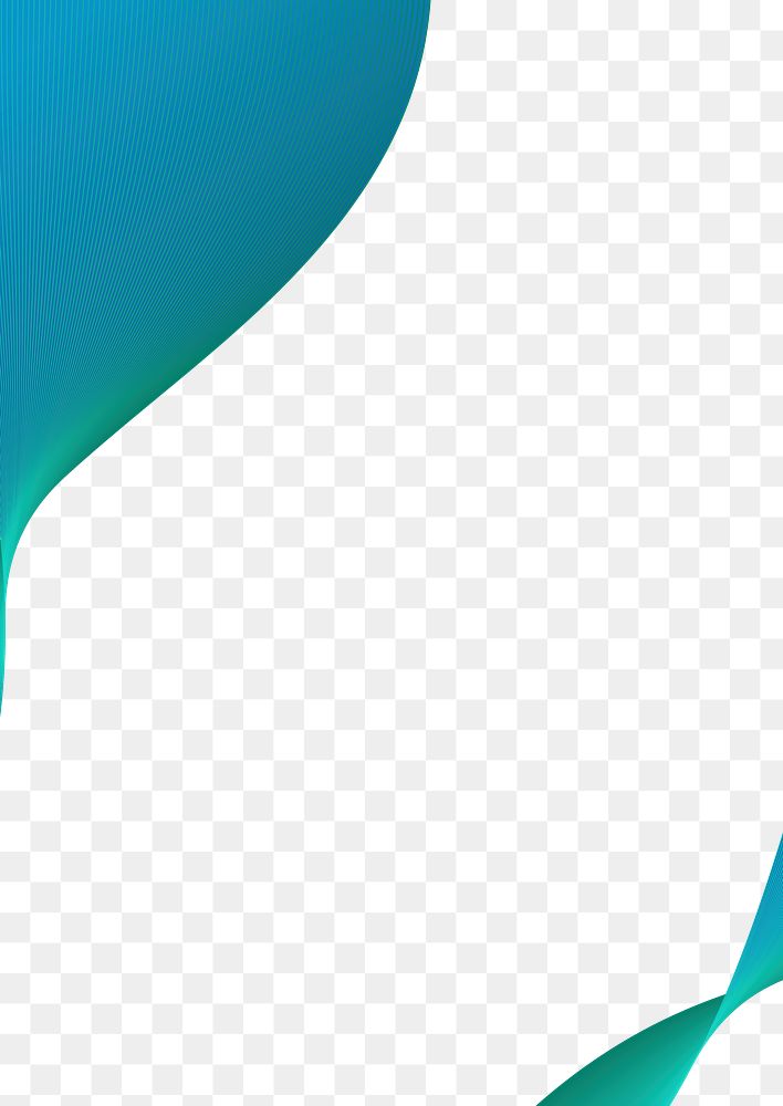 Blue curved frame transparent background | Free PNG - rawpixel