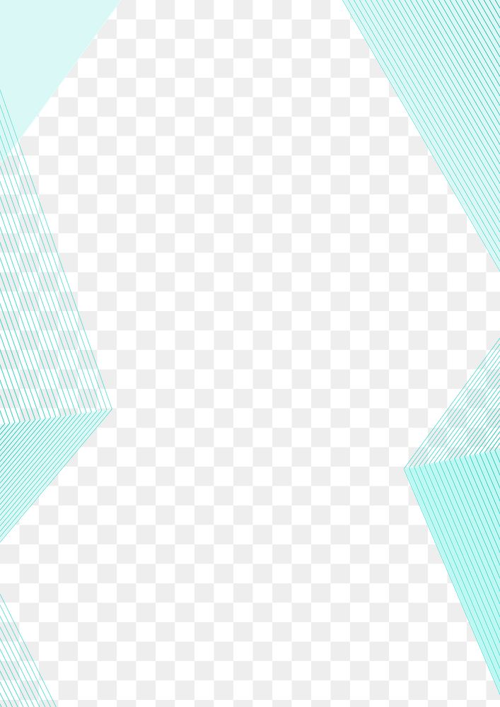 Turquoise geometric frame transparent background | Free PNG - rawpixel