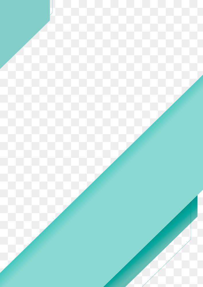 Turquoise geometric frame transparent background | Free PNG - rawpixel