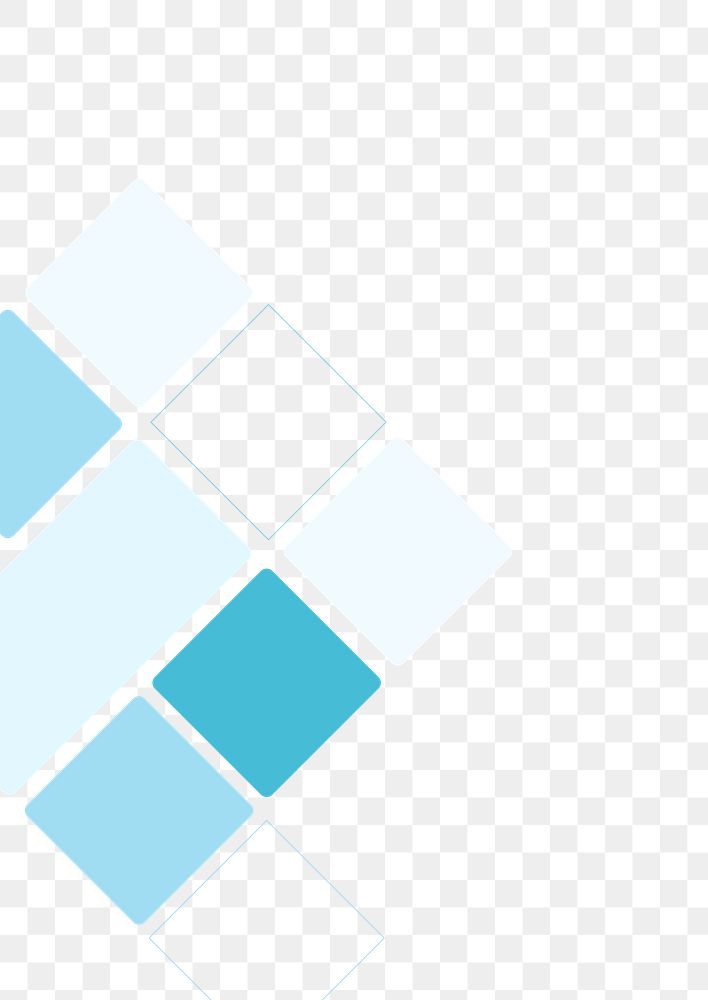 Blue cubic border transparent png | Free PNG Sticker - rawpixel