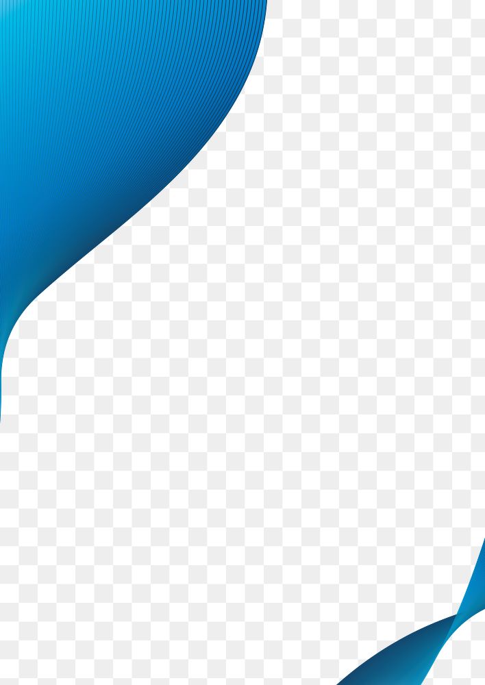 Blue curved frame transparent background | Free PNG - rawpixel