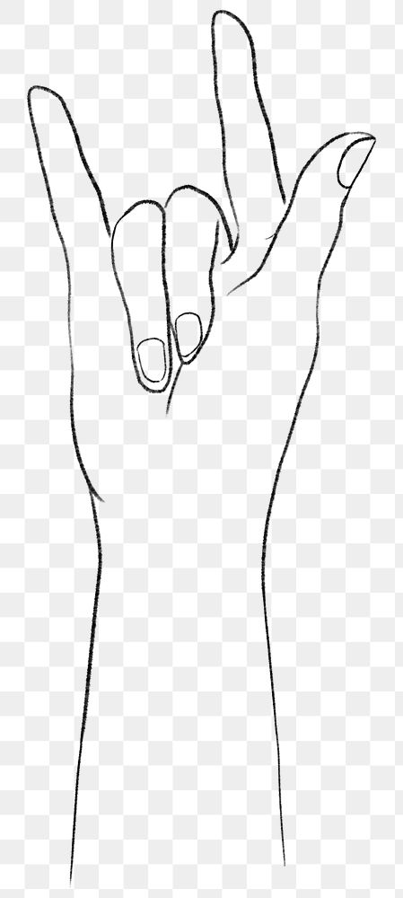 Love hand sign png cute | Free PNG Sticker - rawpixel