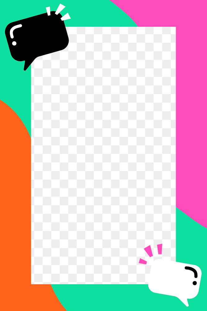 PNG frame funky border with message | Free PNG - rawpixel