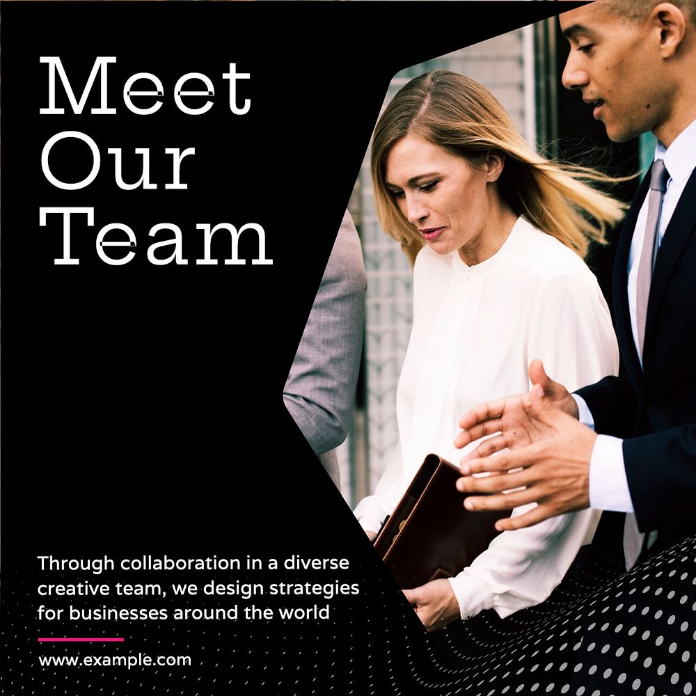 Meet our team post template, | Premium Editable Template - rawpixel