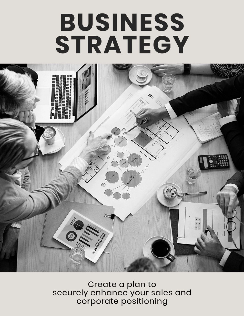 Business strategy flyer editable template, | Premium Editable Template ...