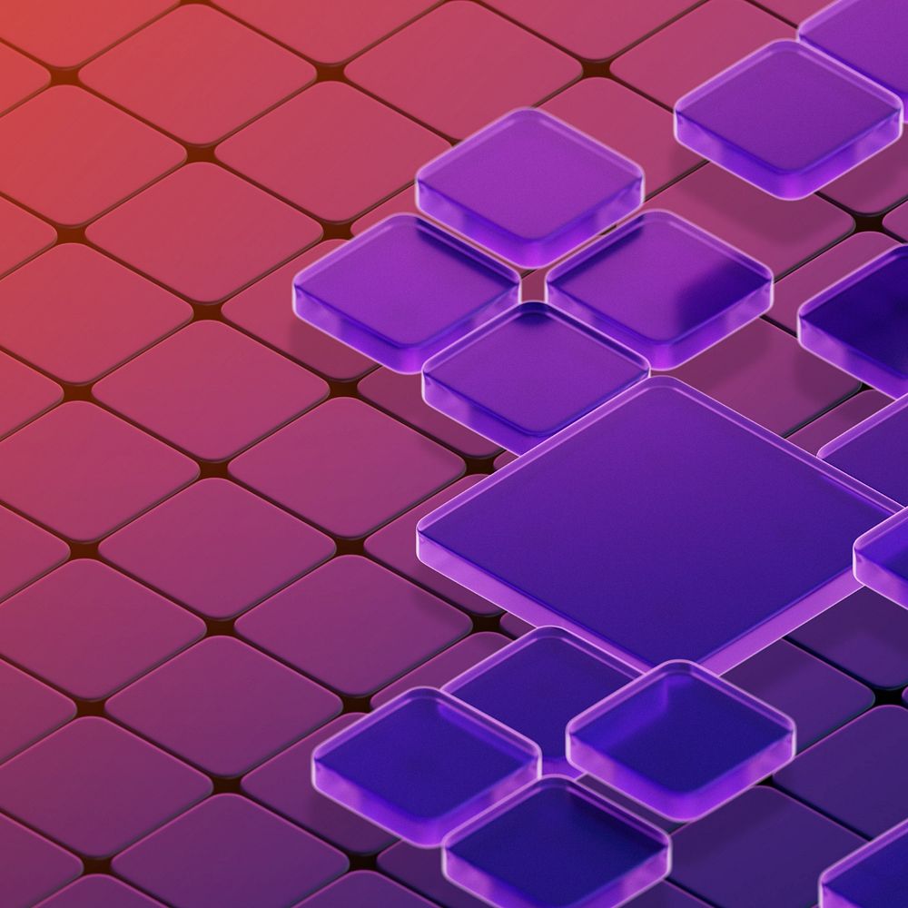 Editable purple 3D tiles background | Premium Editable Design - rawpixel