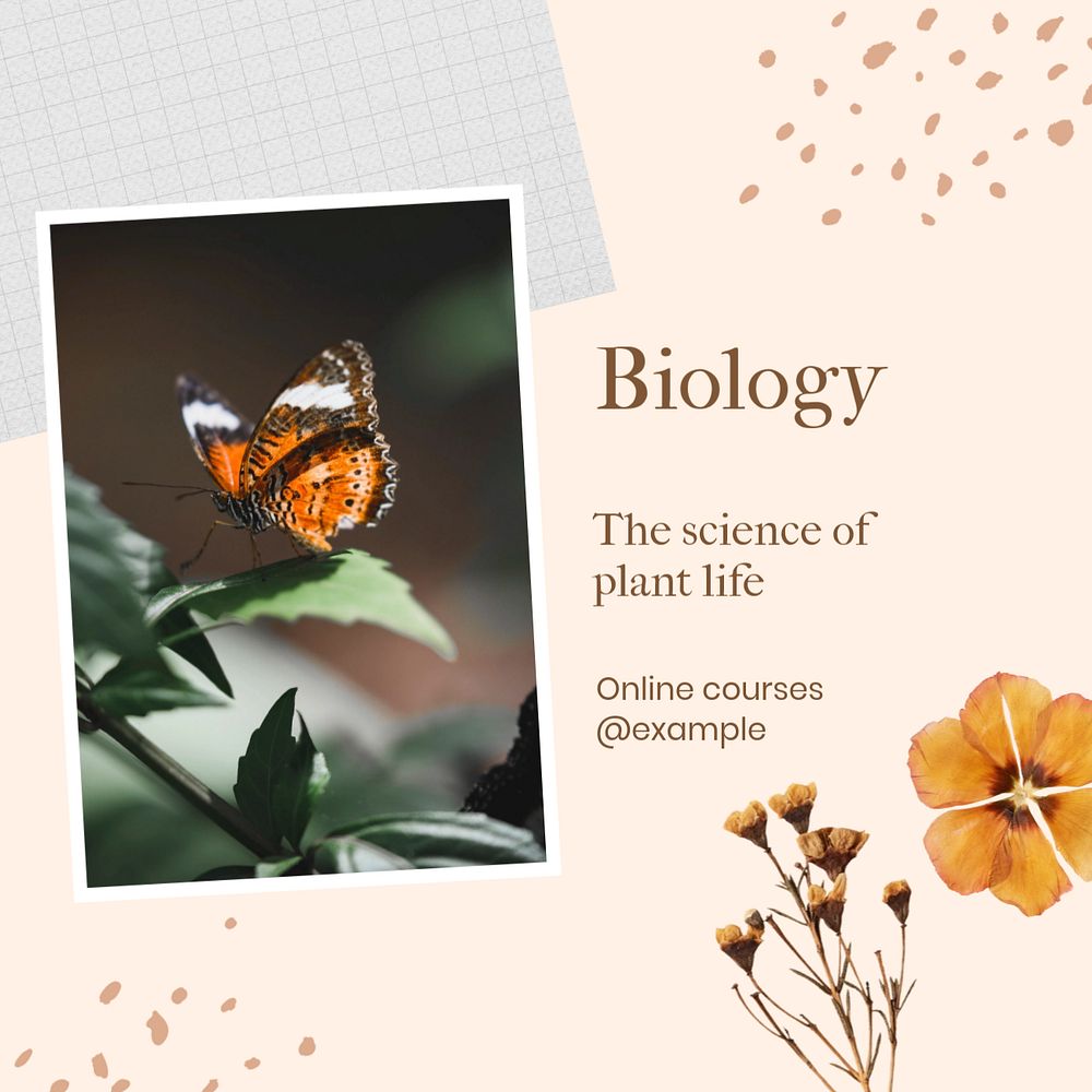 Biology Instagram post template, editable | Premium Editable Template ...