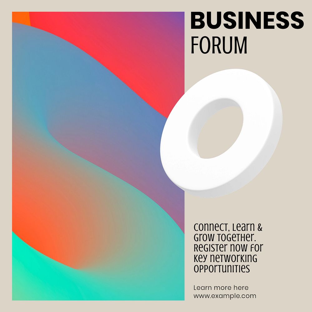 Forum business social media template | Premium Editable Template - rawpixel