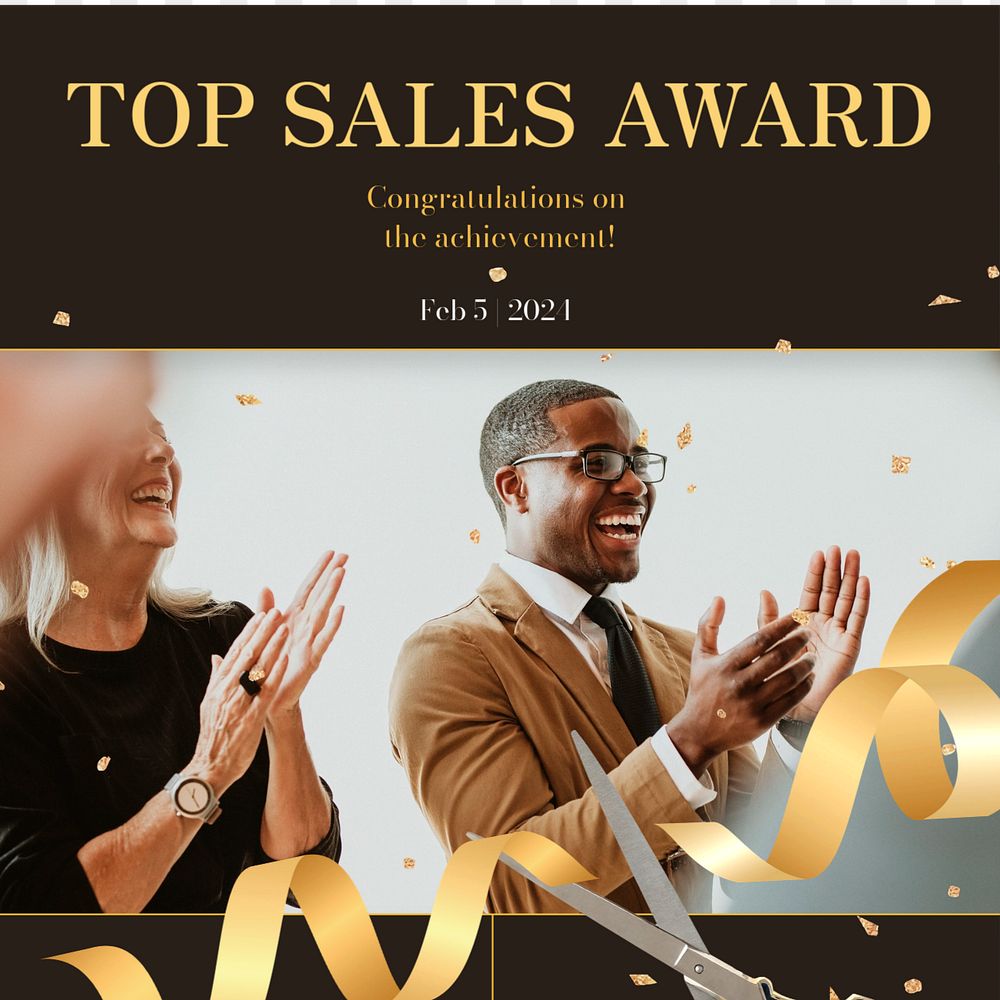 Top sales award Instagram post | Premium Editable Template - rawpixel