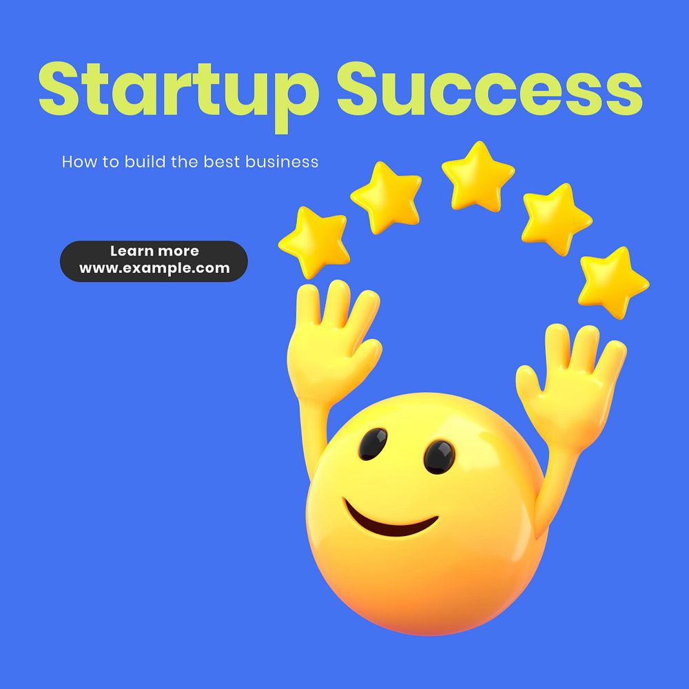 Startup success Instagram post template | Premium Editable Template ...