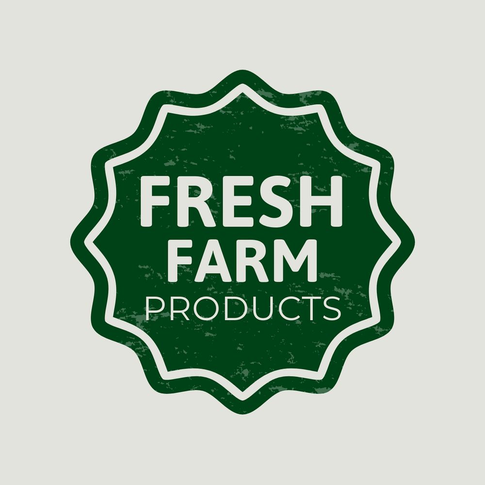 Fresh farm products logo template, | Premium Logo Maker - rawpixel