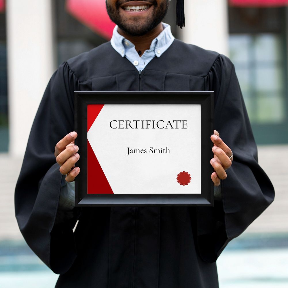 Certificate frame mockup, graduation day | Premium Mockup Generator ...