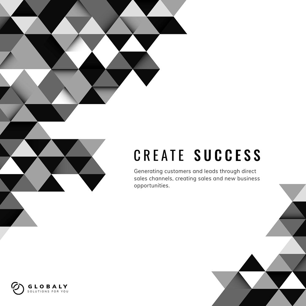 Black geometric Instagram post template, | Premium Editable Template ...