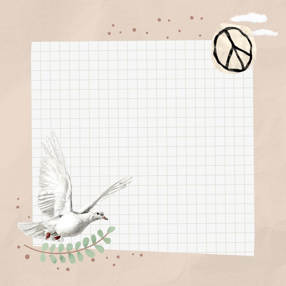 Peace note paper beige background, | Premium Editable Design - rawpixel