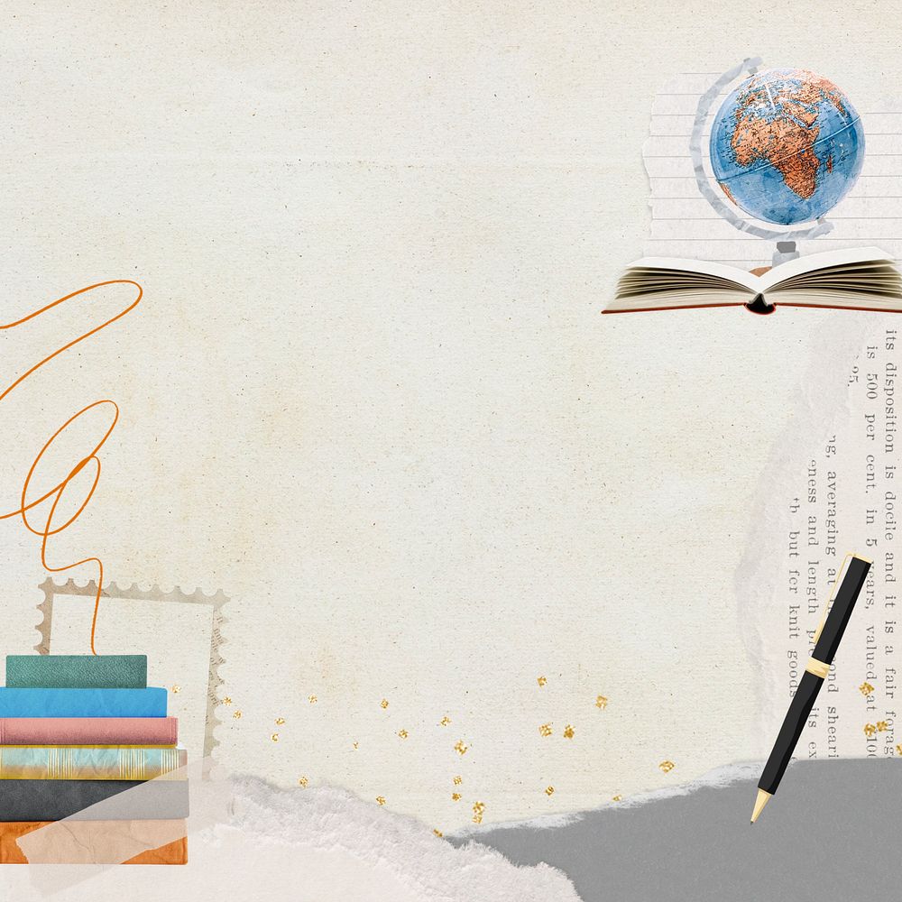 Aesthetic education collage border, editable | Premium Editable Design ...