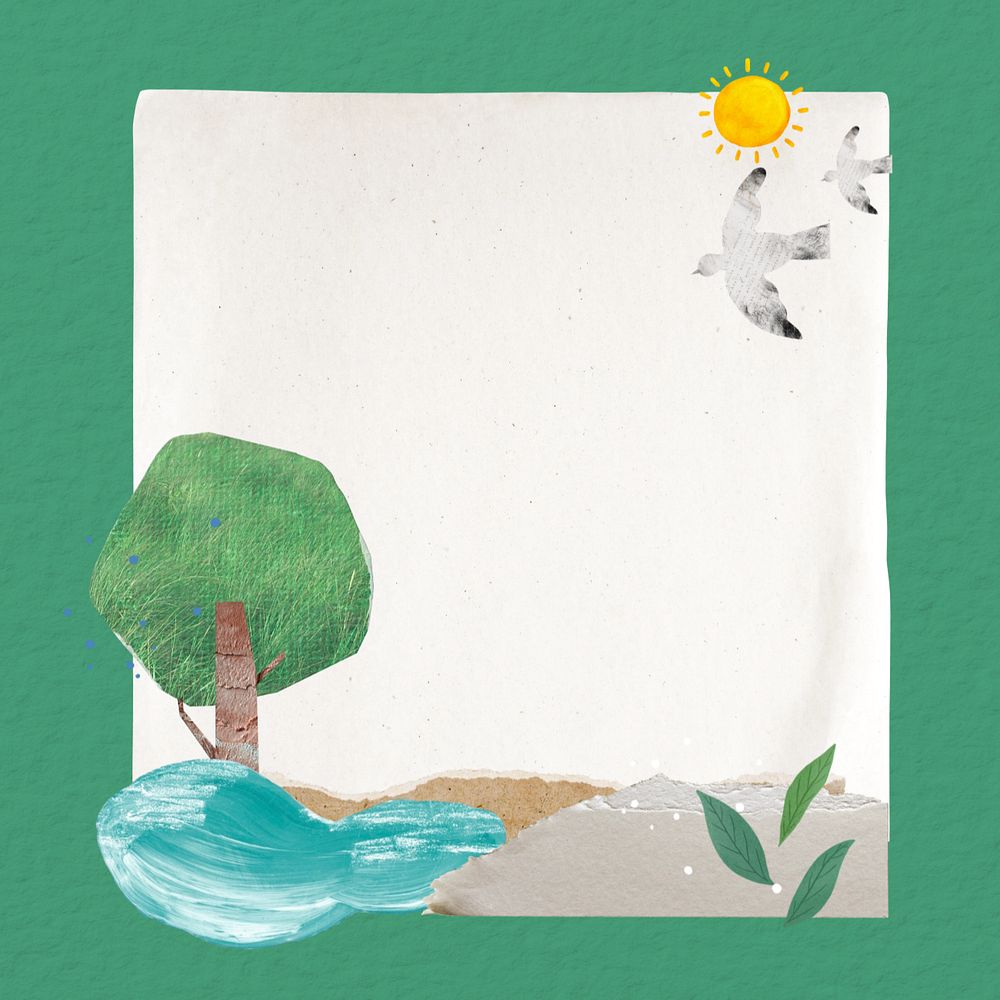 Nature landscape note paper, editable | Premium Editable Design - rawpixel