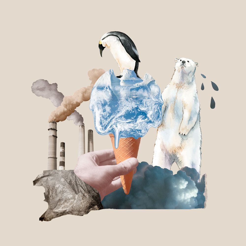 Crying animals environment, global warming | Premium Editable Design ...