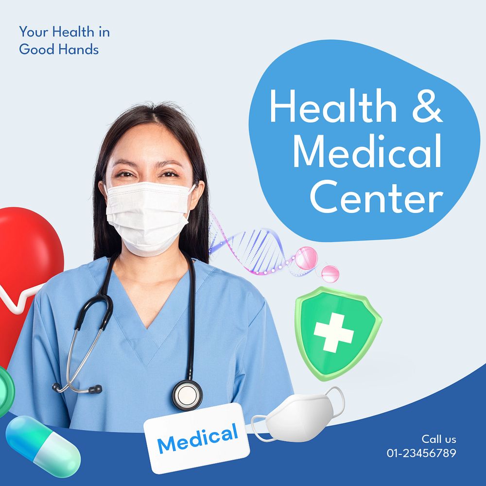Health & medical center Facebook | Premium Editable Template - rawpixel