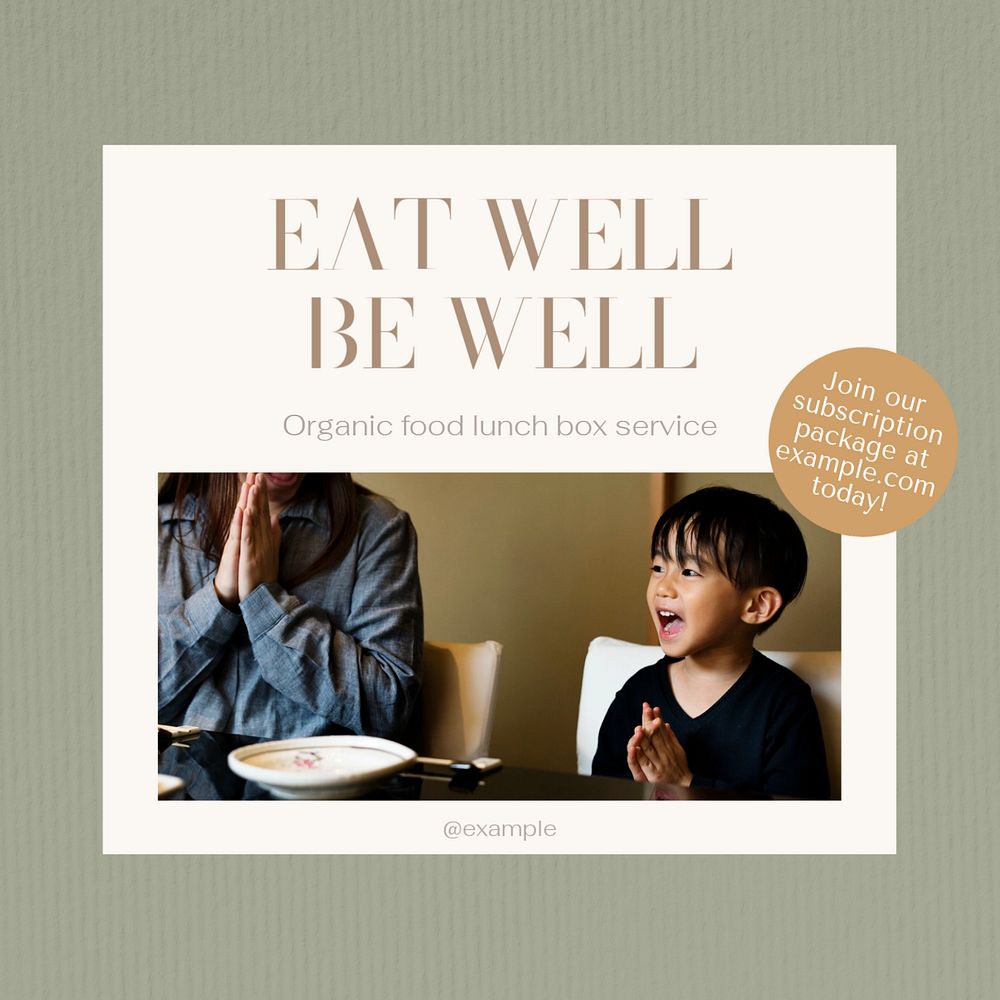 Organic food Facebook post template, | Premium Editable Template - rawpixel