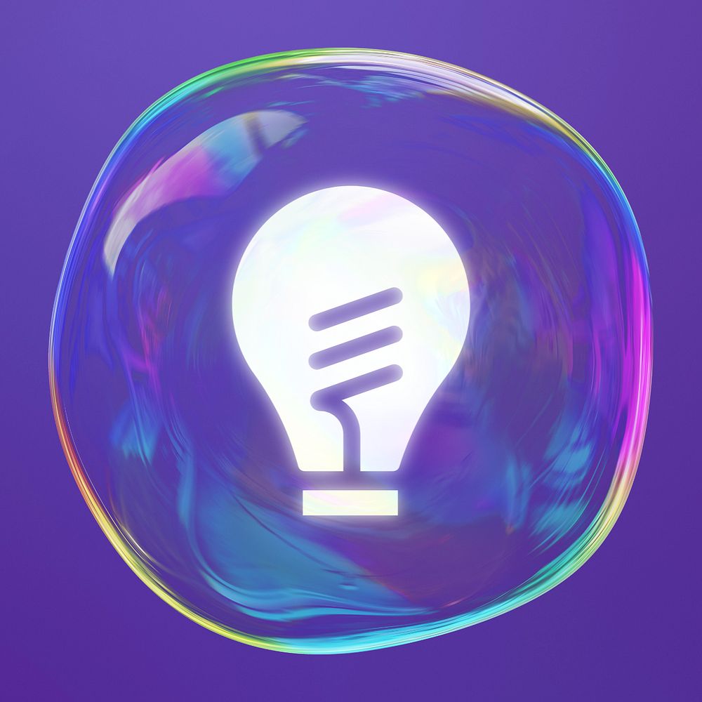 Light bulb bubble element, digital | Premium Editable Design - rawpixel