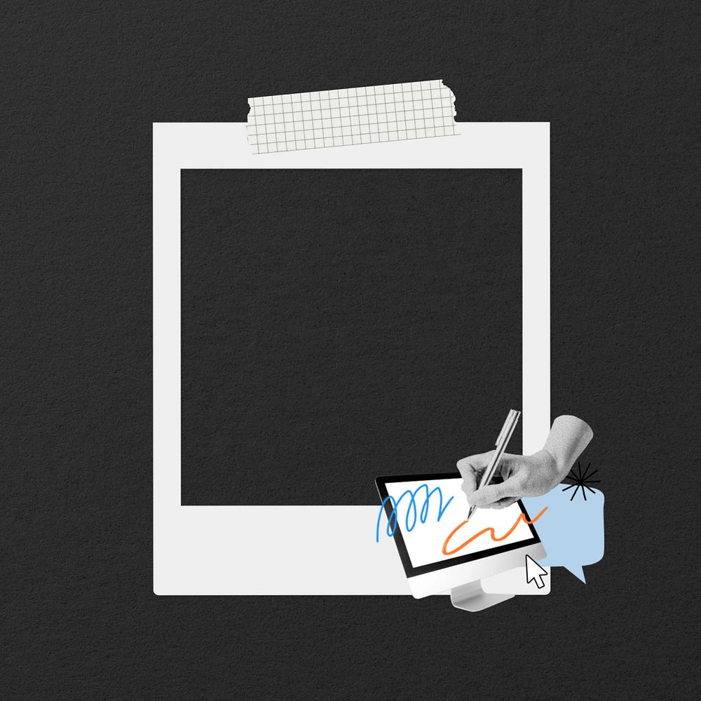 Instant film frame, graphic designer | Premium Editable Design - rawpixel